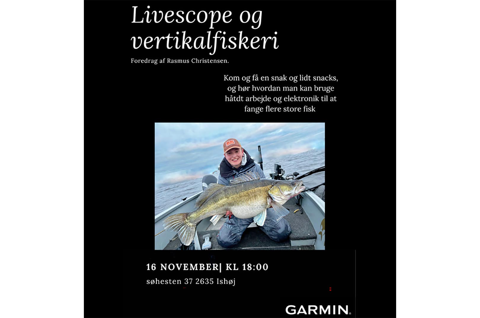 LIVESCOPE OG STORE ROVFISK: RASMUS CHRISTENSEN HOLDER FOREDRAG - Fisk & Fri